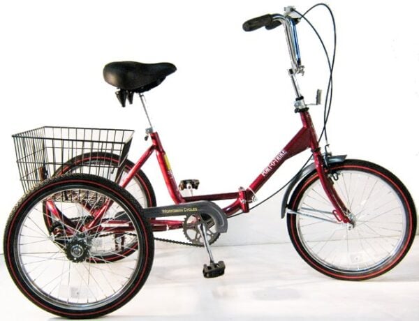 Worksman Deluxe 3 Speed Folding Port-O-Trike Adult Tricycle (PT3CB)