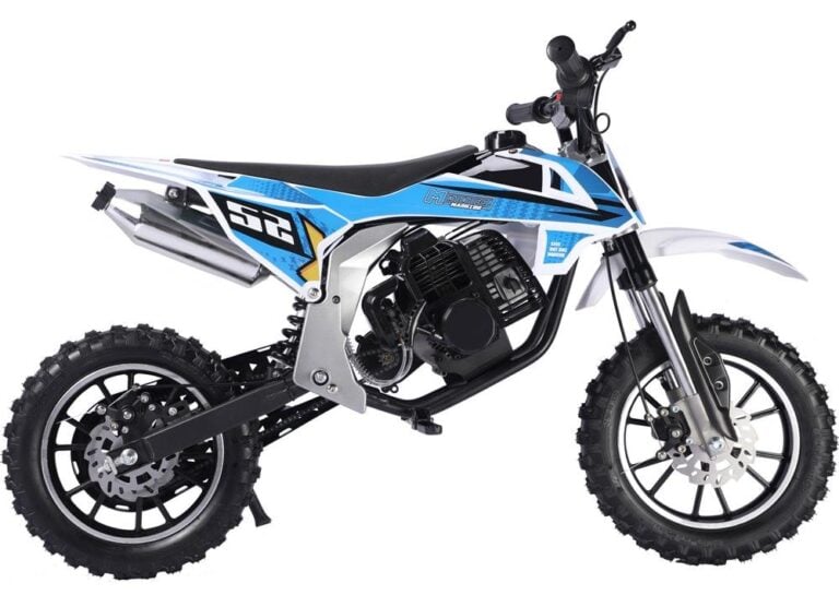 MotoTec Warrior 52cc 2 Stroke Kids Gas Dirt Bike - Blue